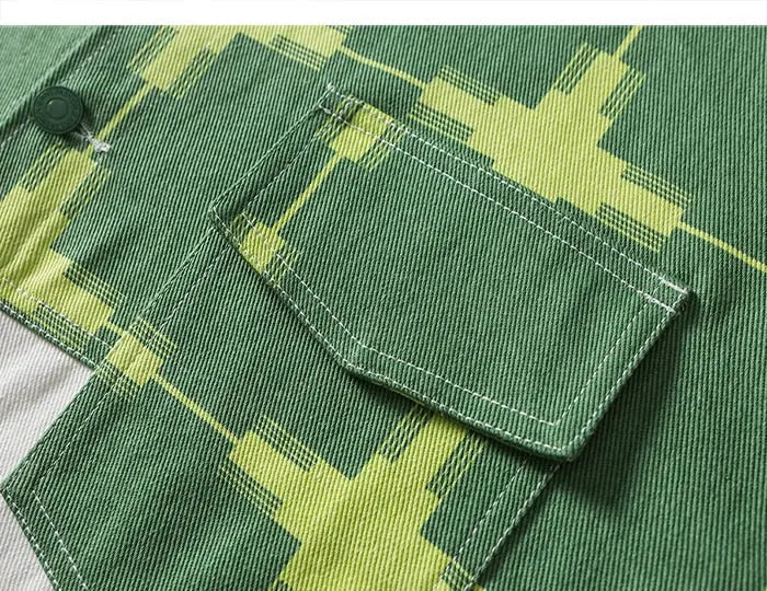 Green Denim Jacket 'Matsuri' – My Japan Clothes