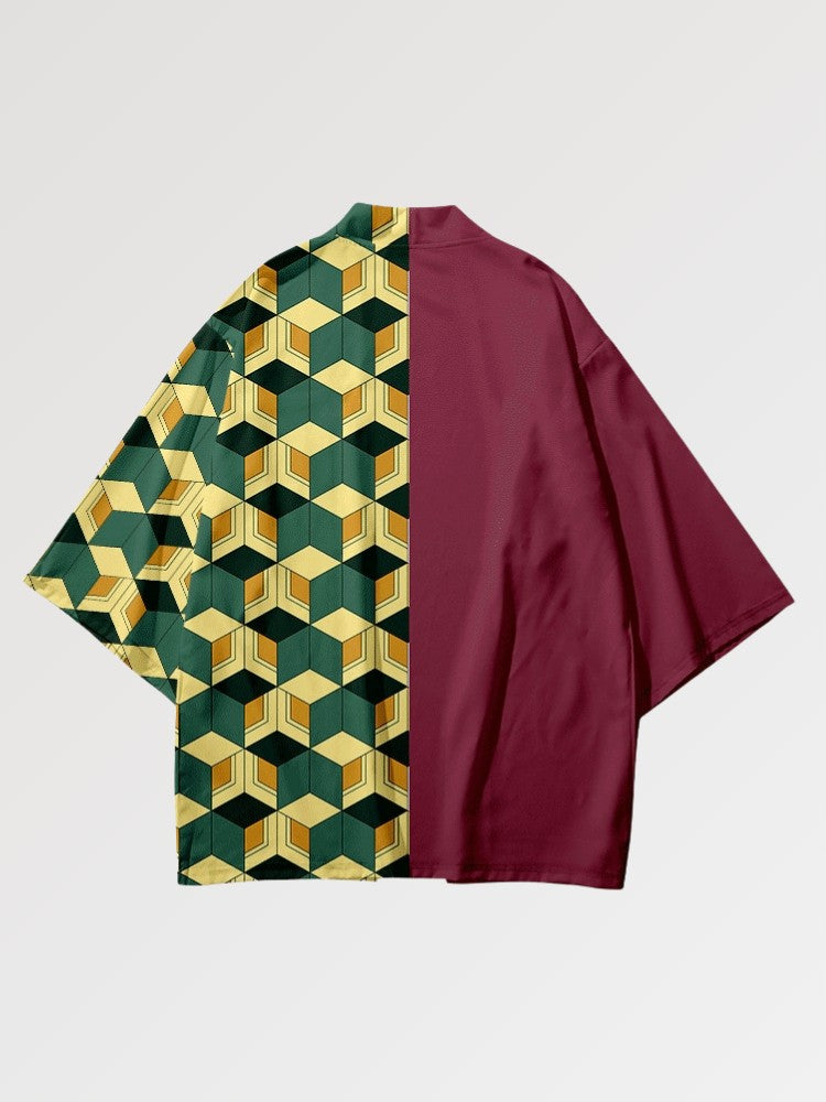 Haori Geometric Pattern 'Nerima' – My Japan Clothes