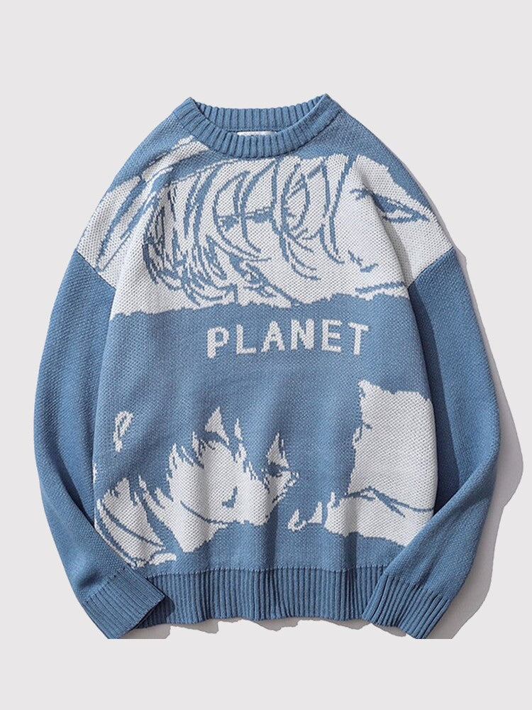 Japanese Anime Inspiration Sweater 'Planet' – My Japan Clothes
