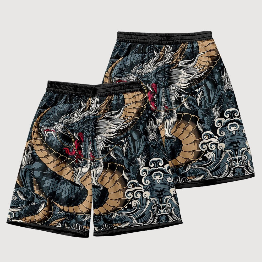 Japanese Dragon Shorts 'Kanibaru' – My Japan Clothes