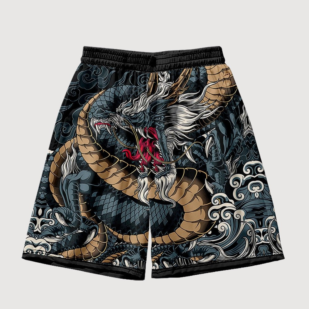 Japanese Dragon Shorts 'Kanibaru' – My Japan Clothes