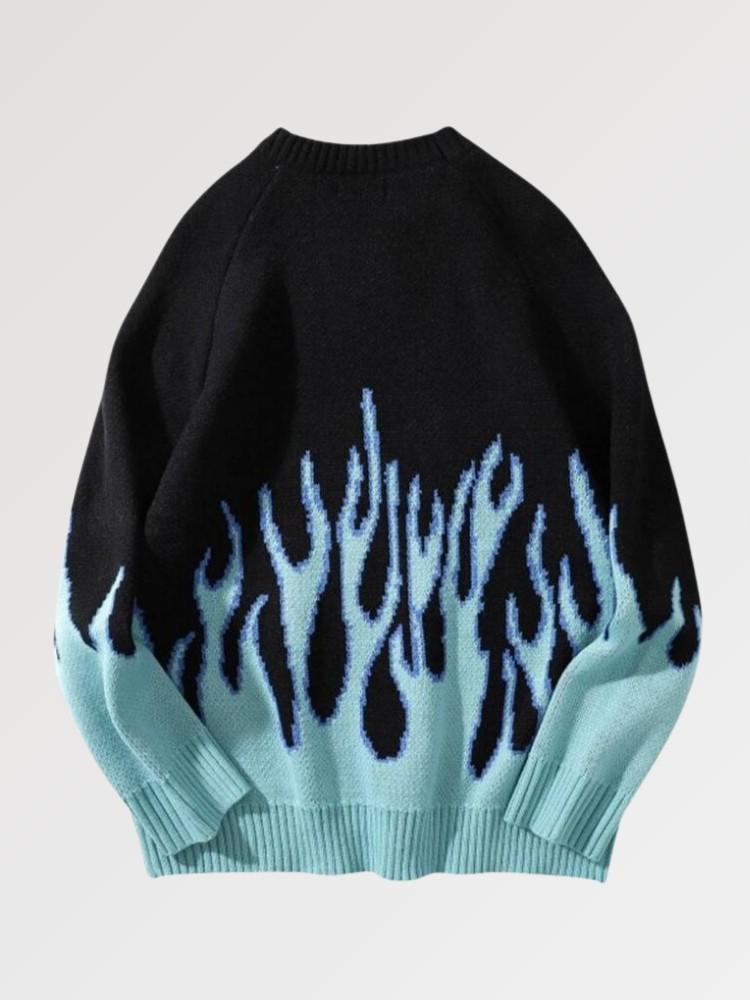 Japanese Flames Design Sweater 'Hono' – My Japan Clothes