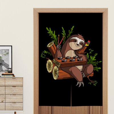 Japanese Noren 'Sloth and Sushi' – My Japan Clothes