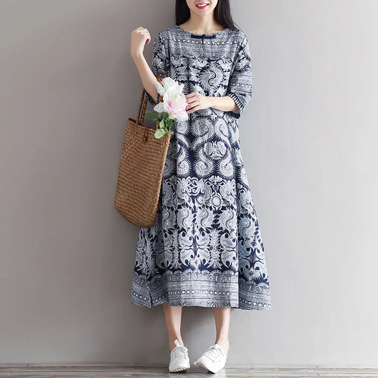 Japanese Pattern Dress 'Yuriko' – My Japan Clothes
