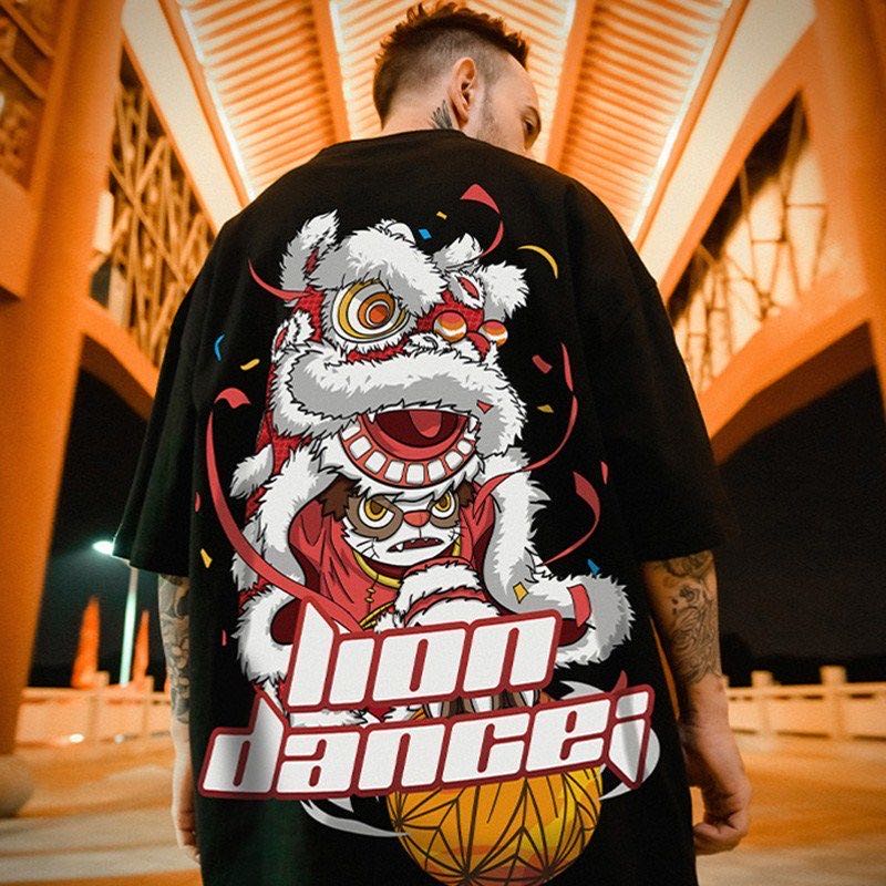 Japanese Shirt Lion Dance 'Ikimasu' – My Japan Clothes