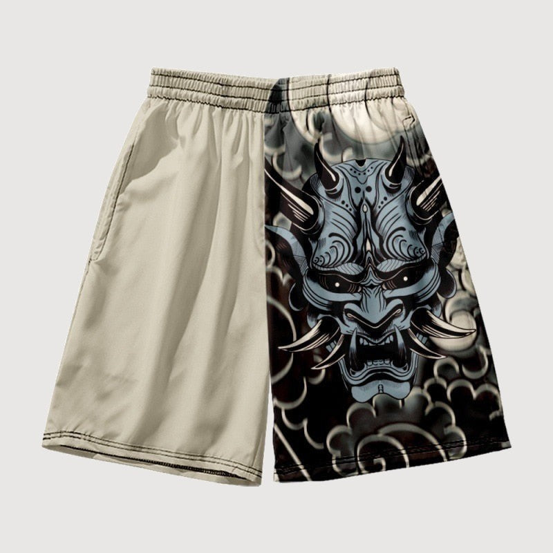 Japanese Shorts Blue Demon Design 'Osaka' – My Japan Clothes