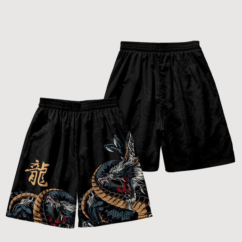 Japanese Shorts Dragon Design 'Ryu' – My Japan Clothes