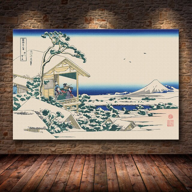 Japanese Snow Landscape Print 'Shikoku' – My Japan Clothes