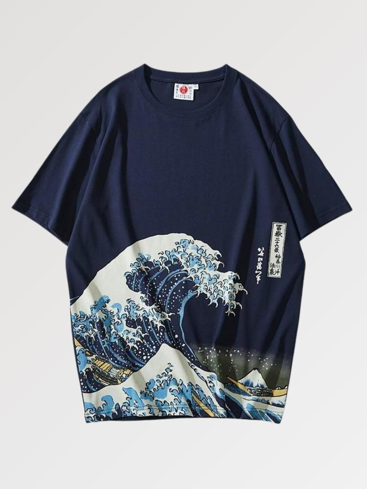 Japanese T-shirt 'Kanagawa Wave' – My Japan Clothes