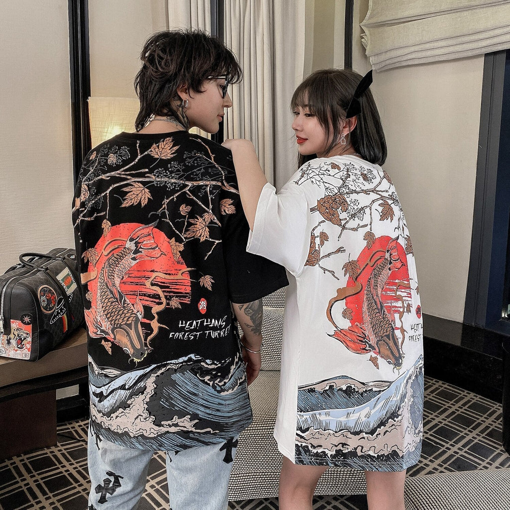 Japanese Traditional Shirt Koi Carp of Kanagawa 'Shimasu' – My Japan ...