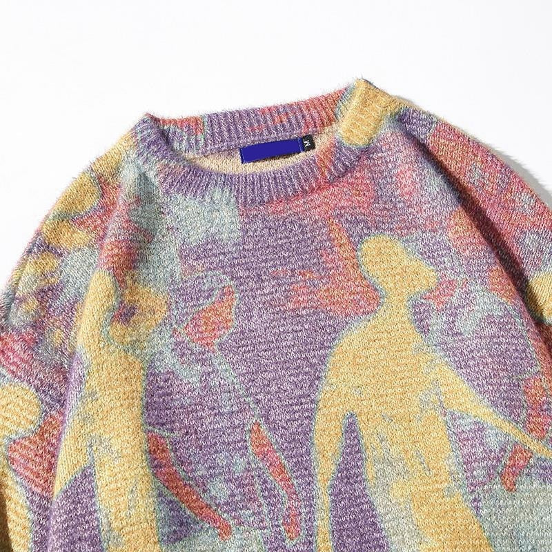 Multicolor Japanese Sweater 'Tashoku' – My Japan Clothes