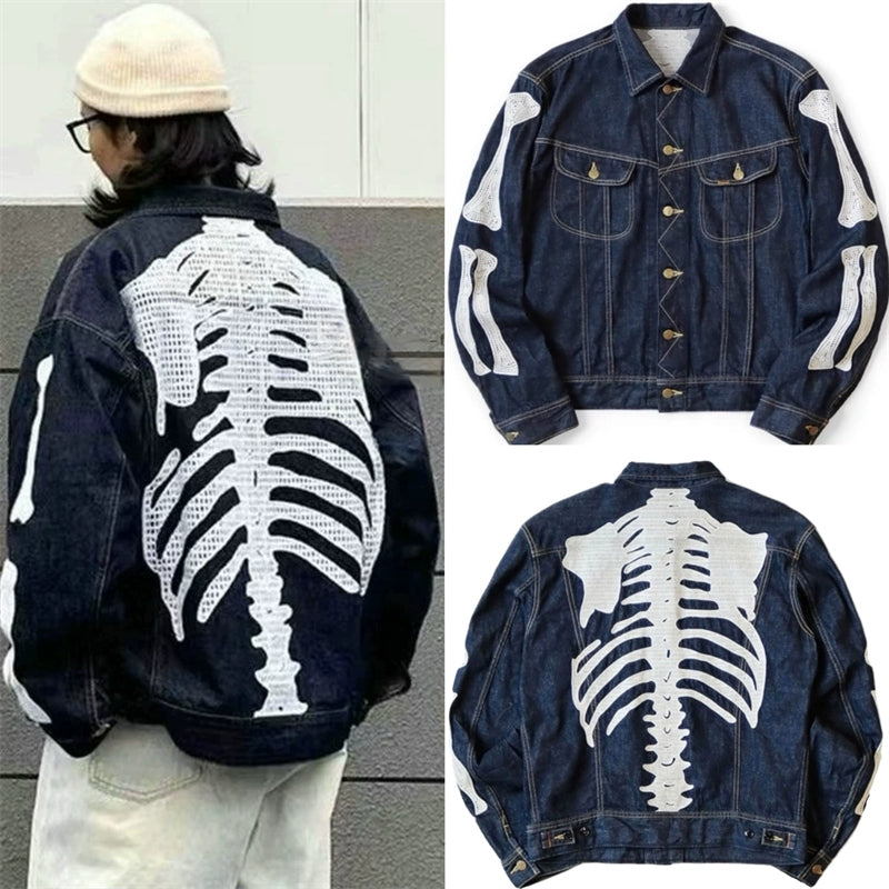 Skeleton Denim Jacket – My Japan Clothes