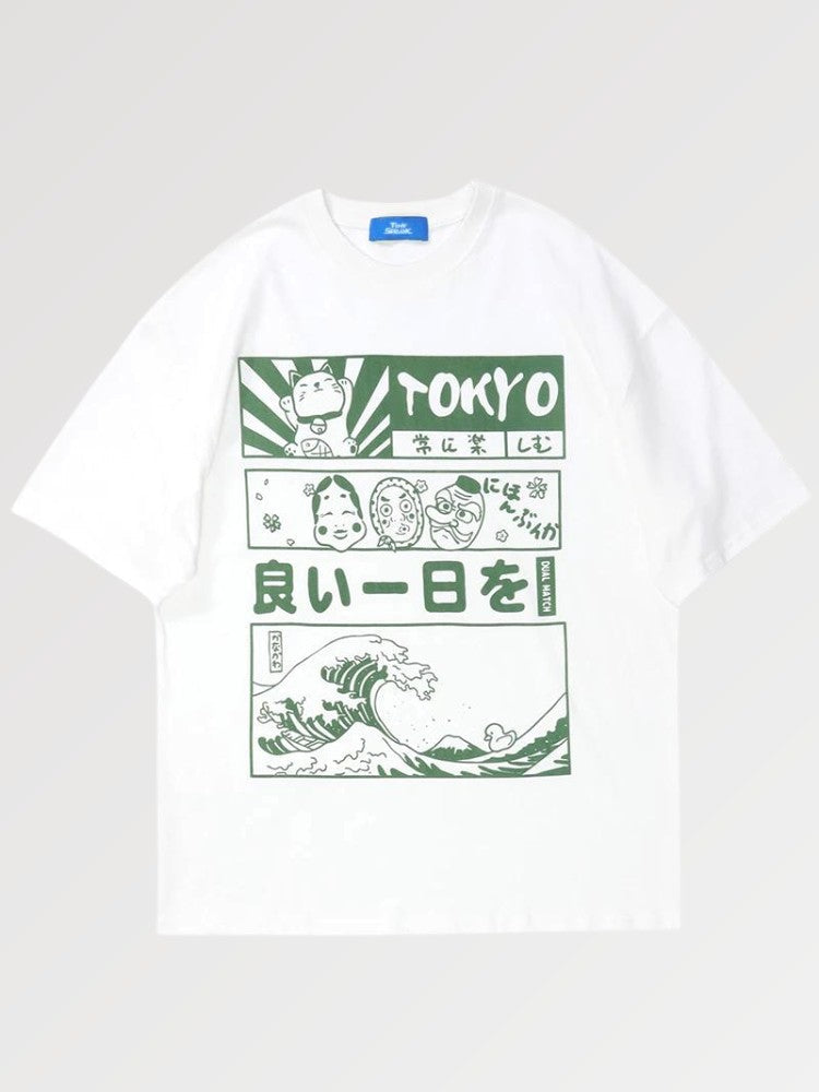 T-shirt with Japanese Pattern 'Dento' – My Japan Clothes