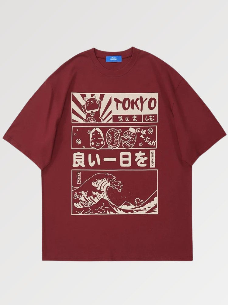 T-shirt with Japanese Pattern 'Dento' – My Japan Clothes
