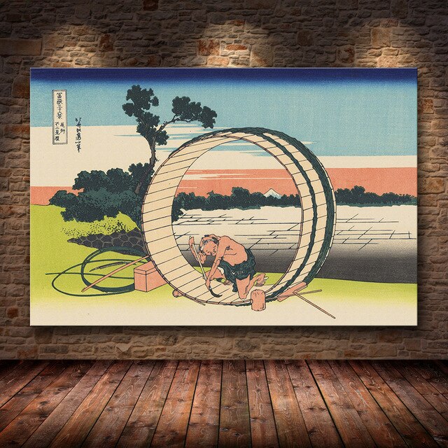 Traditional Japanese Print 'Hard Work' – My Japan Clothes