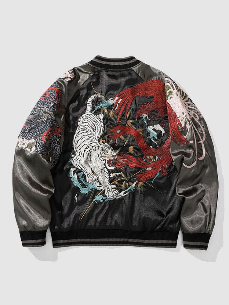 Traditional Japanese Sukajan Jacket 'Aka' – My Japan Clothes