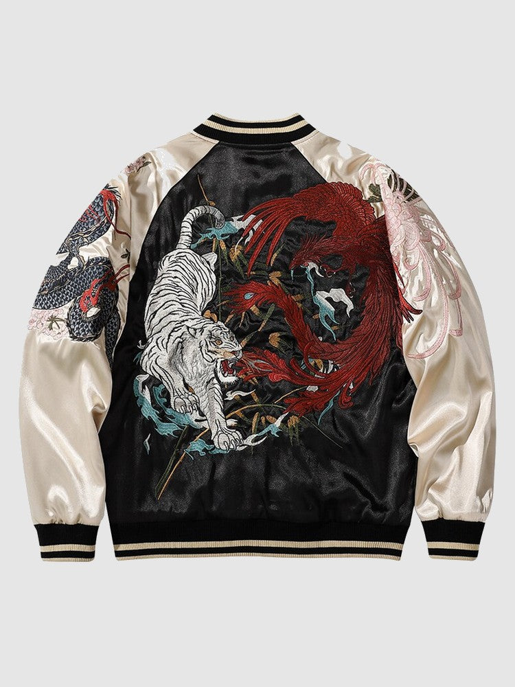 Traditional Japanese Sukajan Jacket 'Aka' – My Japan Clothes