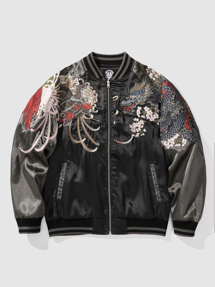 Traditional Japanese Sukajan Jacket 'Aka' – My Japan Clothes