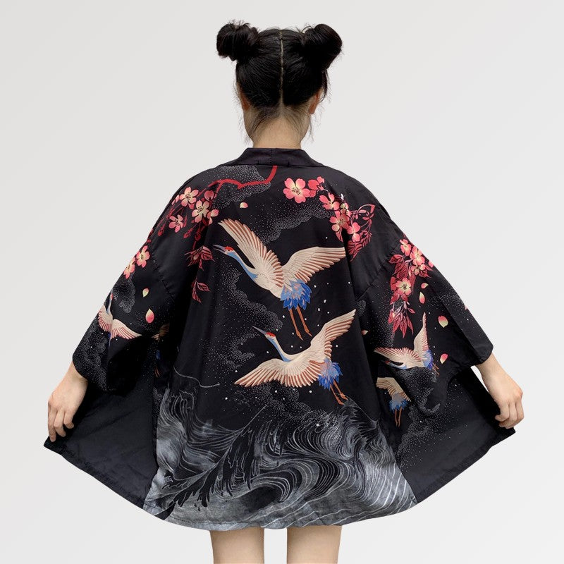 Women's Short Kimono Jacket 'Habomai' – My Japan Clothes