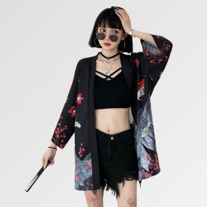 Women's Traditional Kimono Jacket 'Shodoshima' – My Japan Clothes